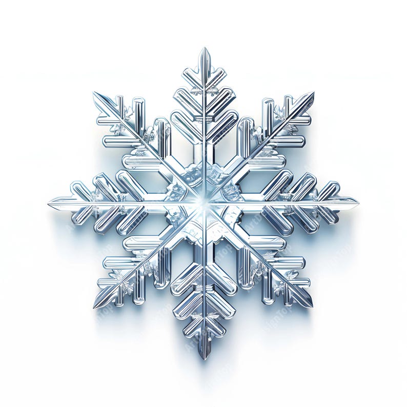 Watercolor Snowflake Clipart: Christmas Snow Flakes, Printable Jpgs ...