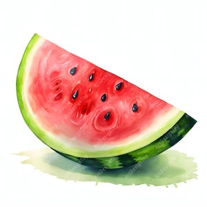 Watermelon Fruit Clipart, Summer Fruit Images, 10 Watercolor Clip Art ...