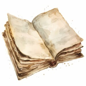 Antique Paper Clipart, Old Vintage Papers Images, 10 Watercolor Clip ...