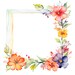Flower Frame Clipart, Floral Border Images, 10 Watercolor Clip Art ...