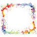 Watercolor Confetti Frame Clipart: Colorful Border Images (jpgs) - Etsy