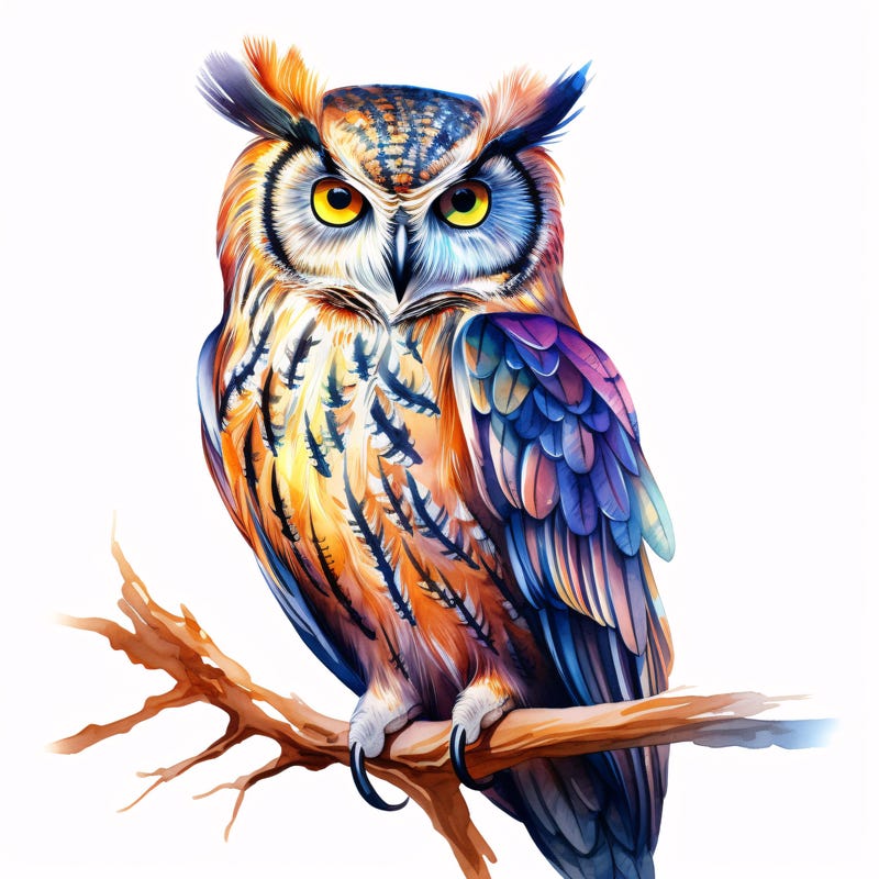 Wise Owl Clip Art - Etsy