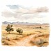 Steppe Clipart, Steppe Landscape Images, 10 Watercolor Clip Art ...