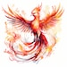 Phoenix Clipart, Fairytale Fire Bird Images, 10 Watercolor Clip Art ...