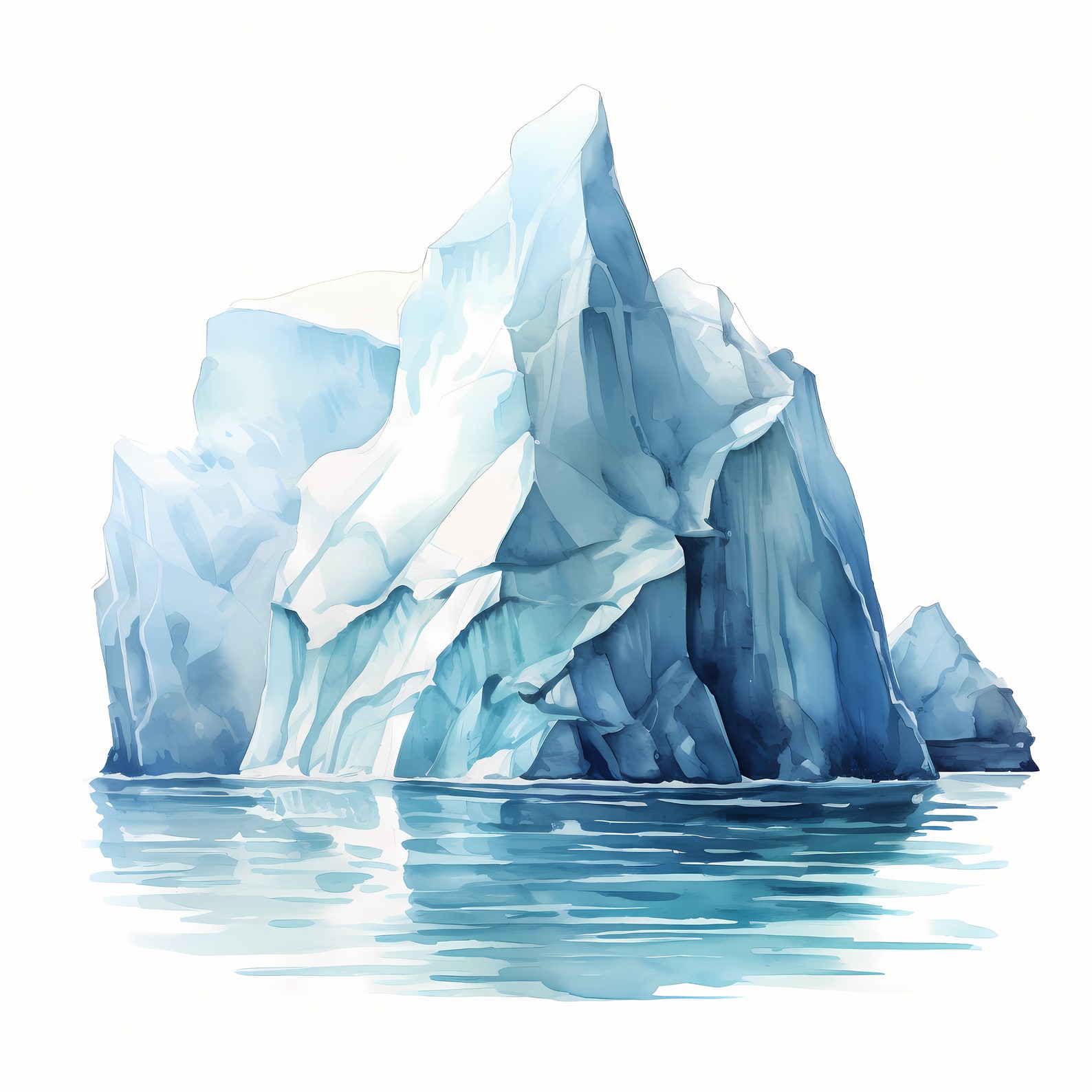 Iceberg Clipart, Ice Mountains Images, 10 Watercolor Clip Art ...