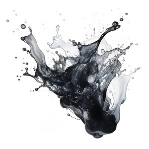 Black Splash Clipart, Black Ink Splashes Images, 10 Watercolor Clip Art ...