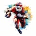 American Football Clipart, Football Player Images, 10 Watercolor Clip ...