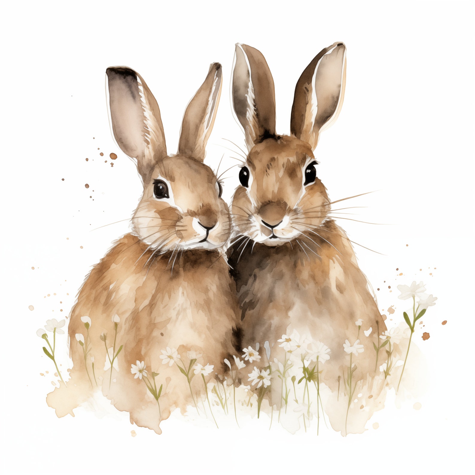 Animal Couple Clipart, Romantic Animals Images, 20 Watercolor Clip Art ...