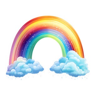 Rainbow Clipart, Colored Rainbows Images, 10 Watercolor Clip Art ...