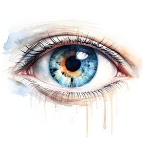 Abstract Eye Clipart, Colorful Eyes Images, 10 Watercolor Clip Art ...