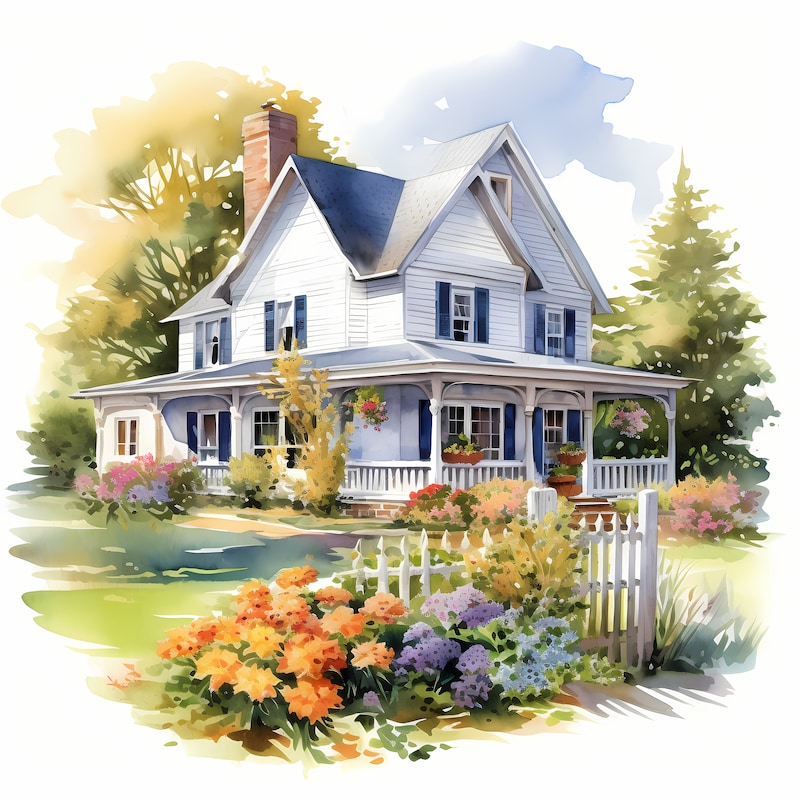 Farmhouse Clip Art - Etsy