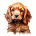 Cocker Spaniel Clipart, Puppy Dog Images, 10 Watercolor Clip Art ...