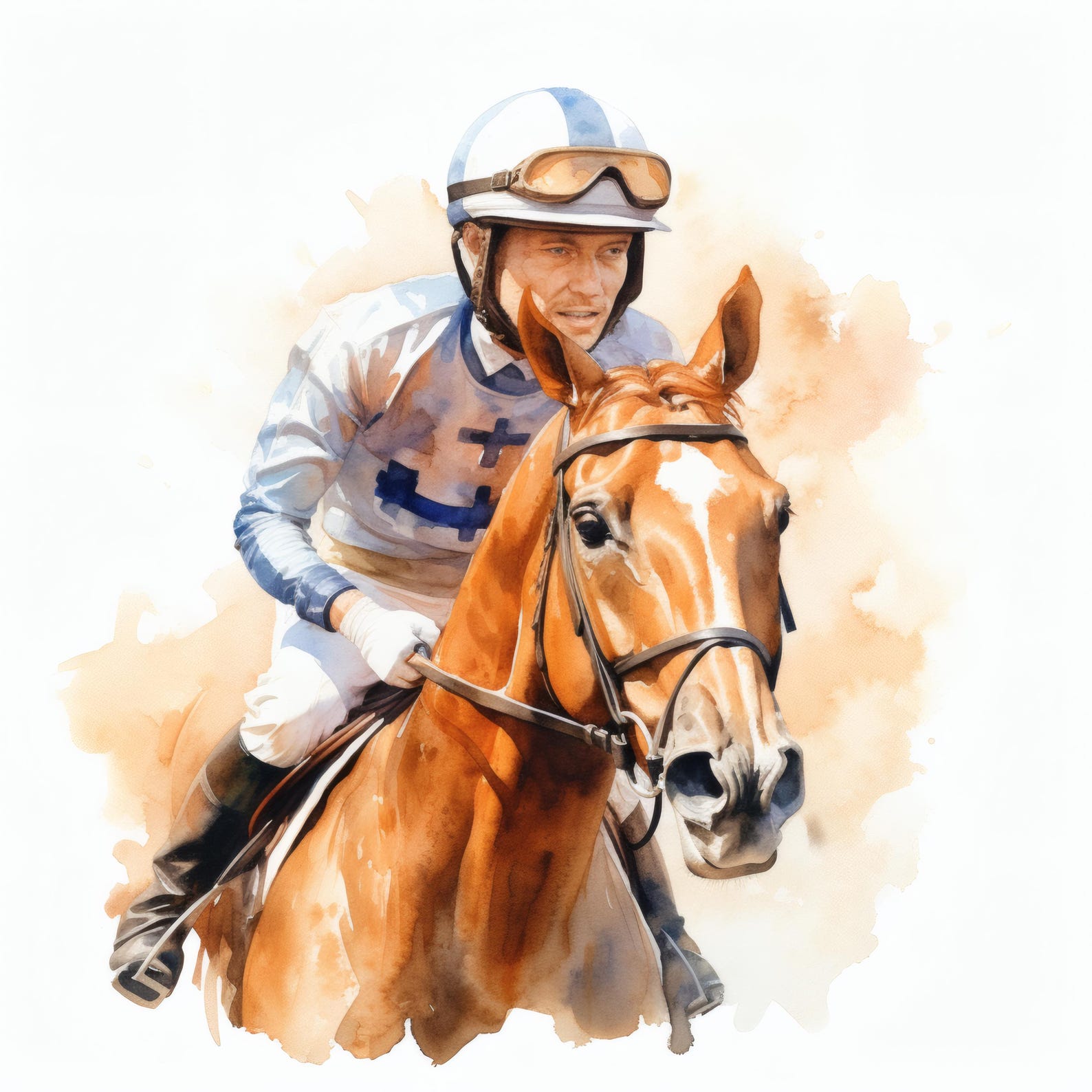 Horse Racing Clipart, Jockey Sport Images, 10 Watercolor Clip Art ...