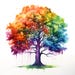 Rainbow Tree Clipart, Colorful Tree Images, 10 Watercolor Clip Art ...