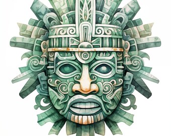 Aztec Mask Clipart Vector Graphic Svg Png Jpg Eps Sticker Design T ...
