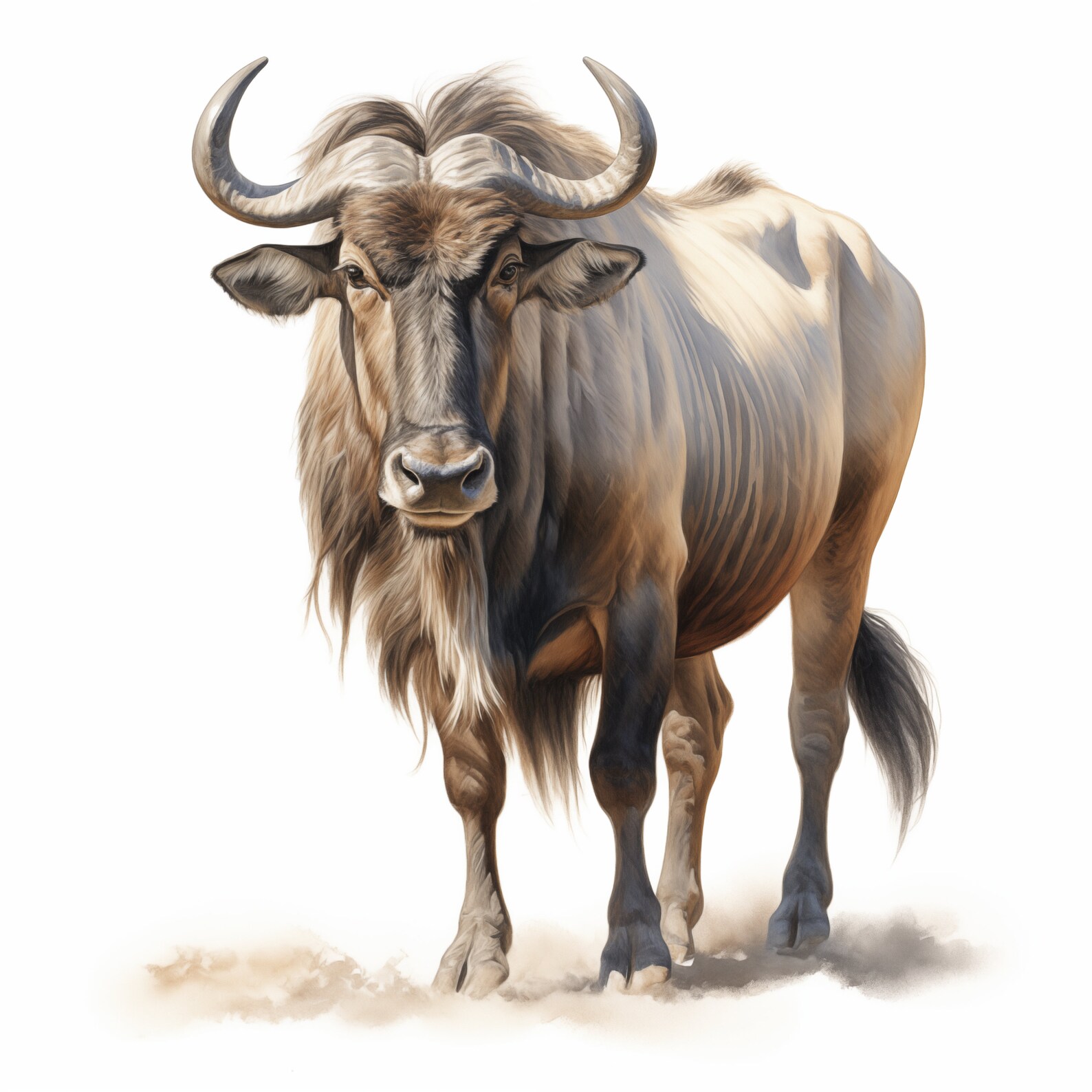 Wildebeest Clipart, Wildebeest Images, 10 Watercolor Clip Art ...