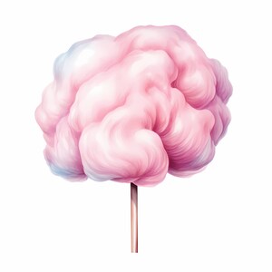 Cotton Candy Clipart, Cotton Sweets Images, 10 Watercolor Clip Art ...