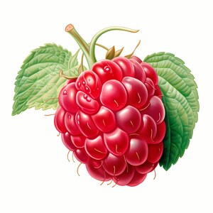 Raspberry Fruit Clipart, Raspberries Images, 10 Watercolor Clip Art ...