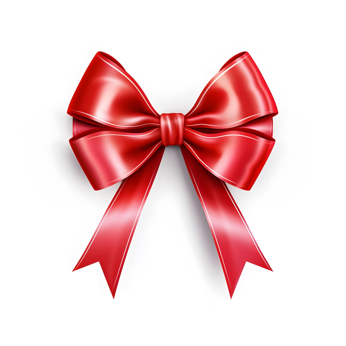 Watercolor Red Ribbon Clipart: Christmas Bows, Commercial Use (jpgs) - Etsy