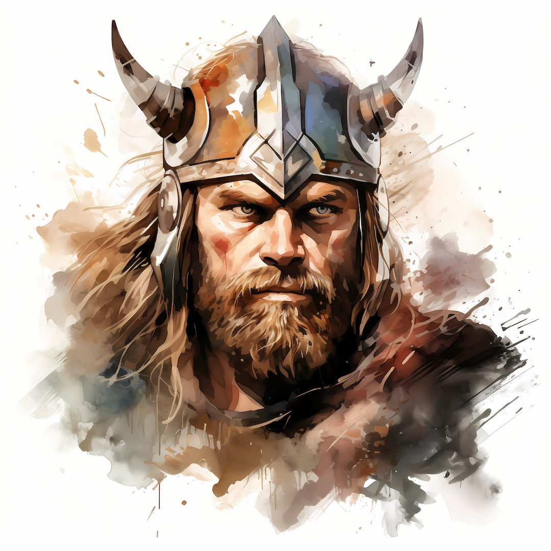 Viking Clipart, Viking Warriors Images, 10 Watercolor Clip Art ...