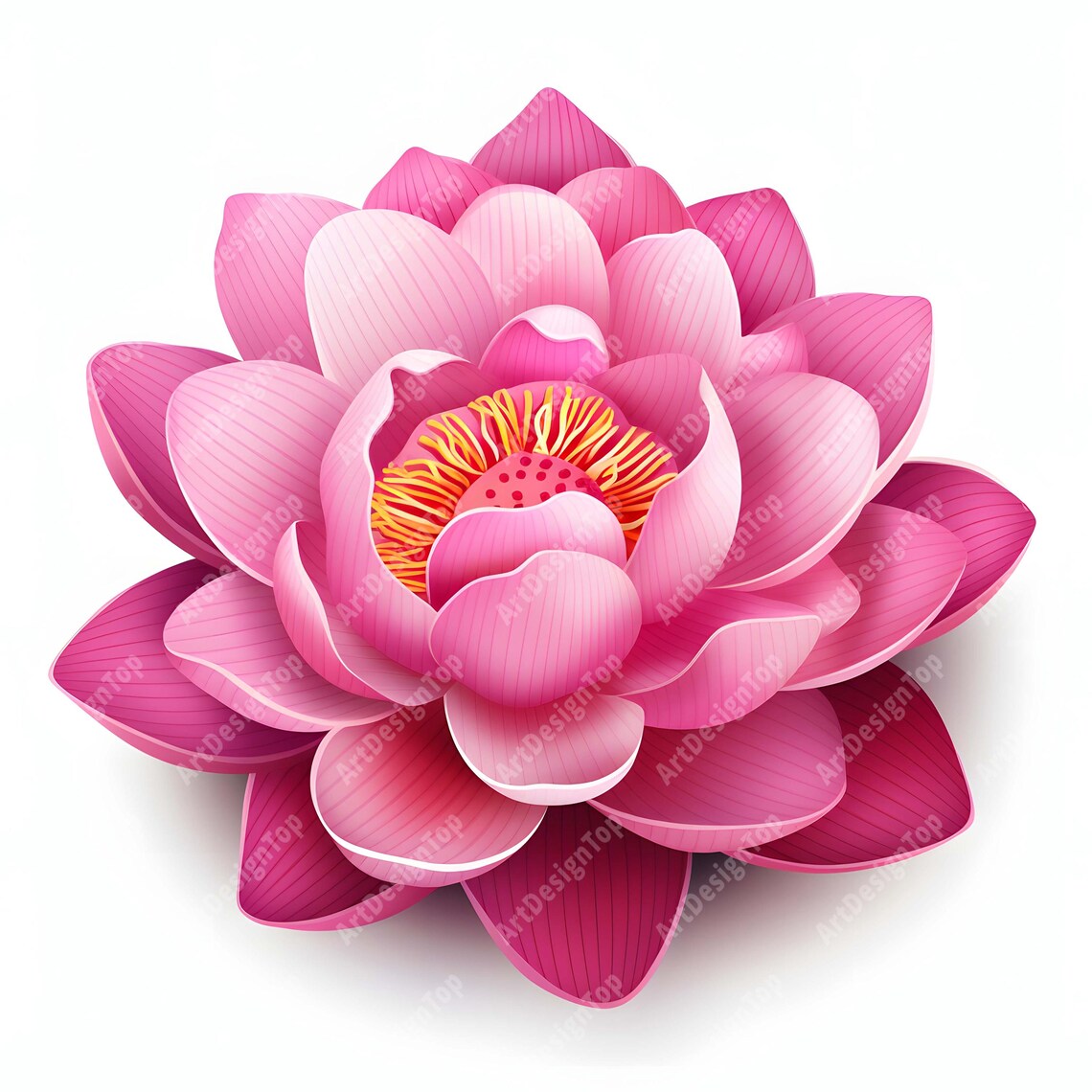 Watercolor Pink Lotus Clipart: Flower Images (JPG Digital Download) - Etsy
