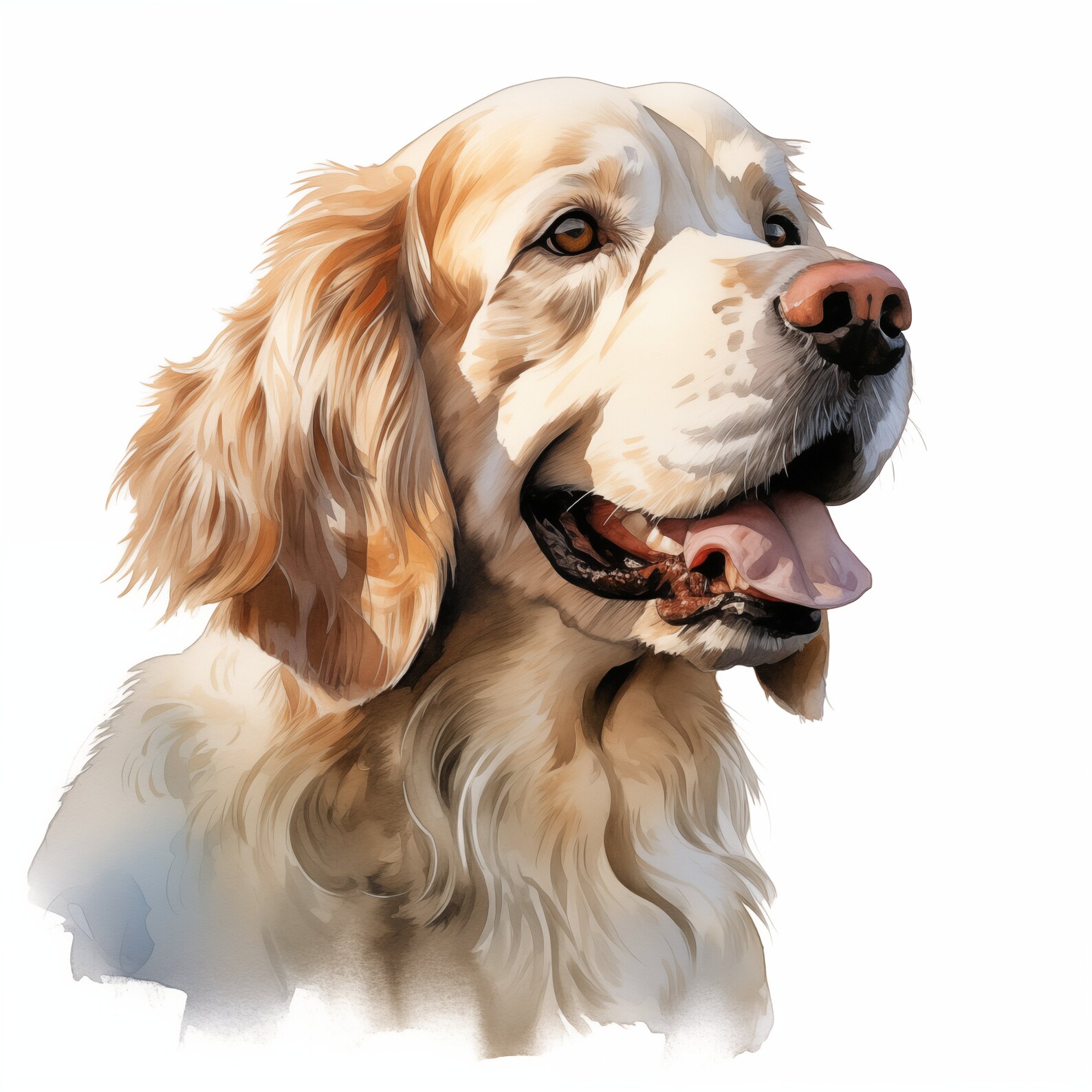 Clumber Spaniel Clipart, Clumber Spaniel Dog Images, 10 Watercolor Clip ...