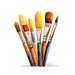 Paint Brushes Clipart, Painting Supplies Images, 10 Watercolor Clip Art ...