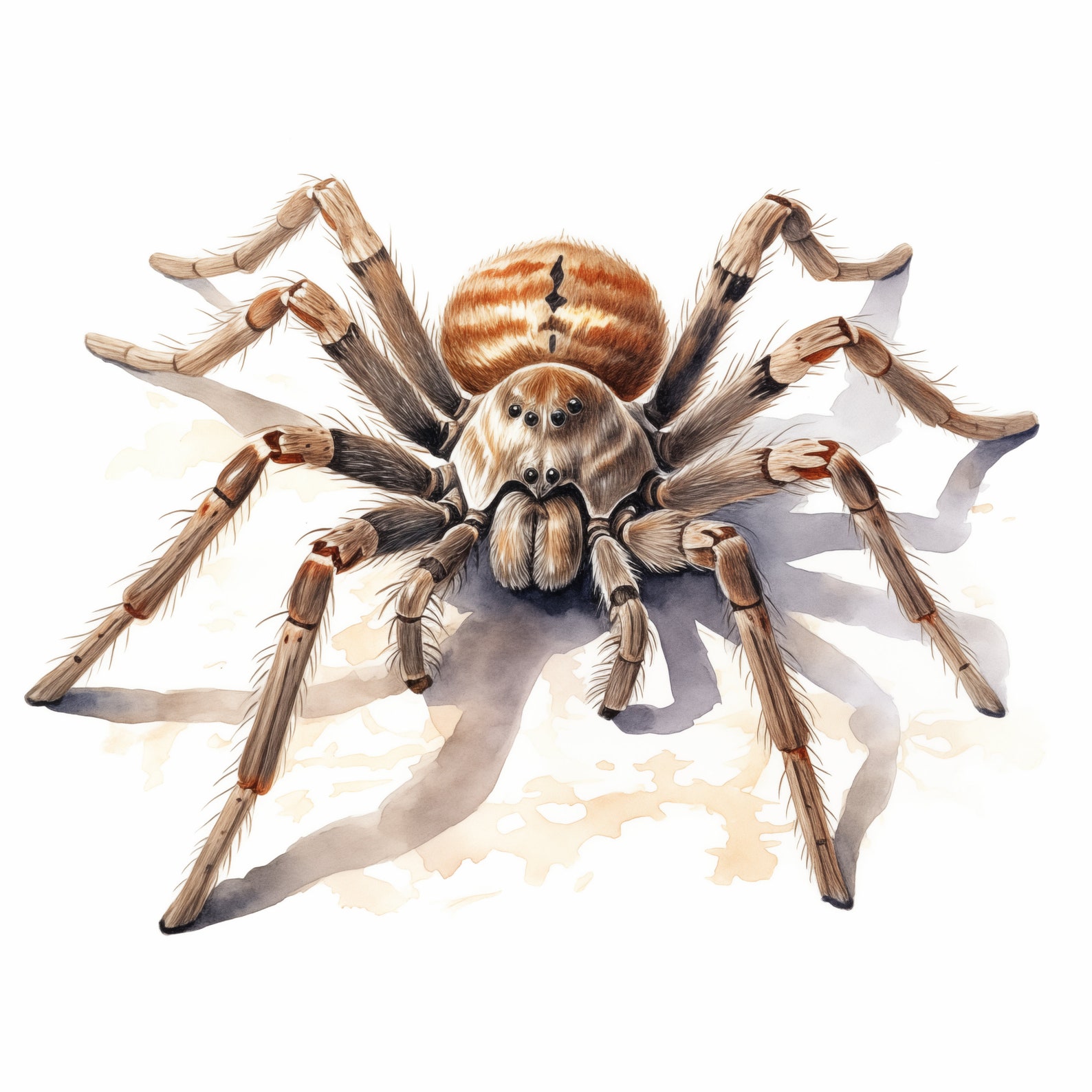 Spider Clipart, Arachnid Bugs Images, 10 Watercolor Clip Art, Printable ...