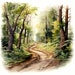 Forest Path Clipart, Path in Woods Images, 10 Watercolor Clip Art ...