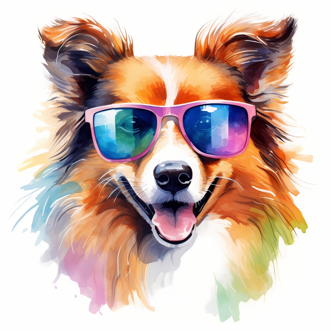 Shetland Sheepdog Dog Clipart, Cool Dog Images, 10 Watercolor Clip Art ...