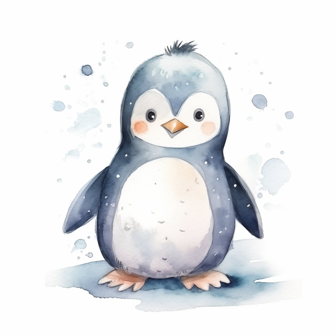 Penguin Clipart, Cute Penguins Images, 10 Watercolor Clip Art ...
