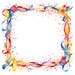 Watercolor Confetti Frame Clipart: Colorful Border Images (jpgs) - Etsy