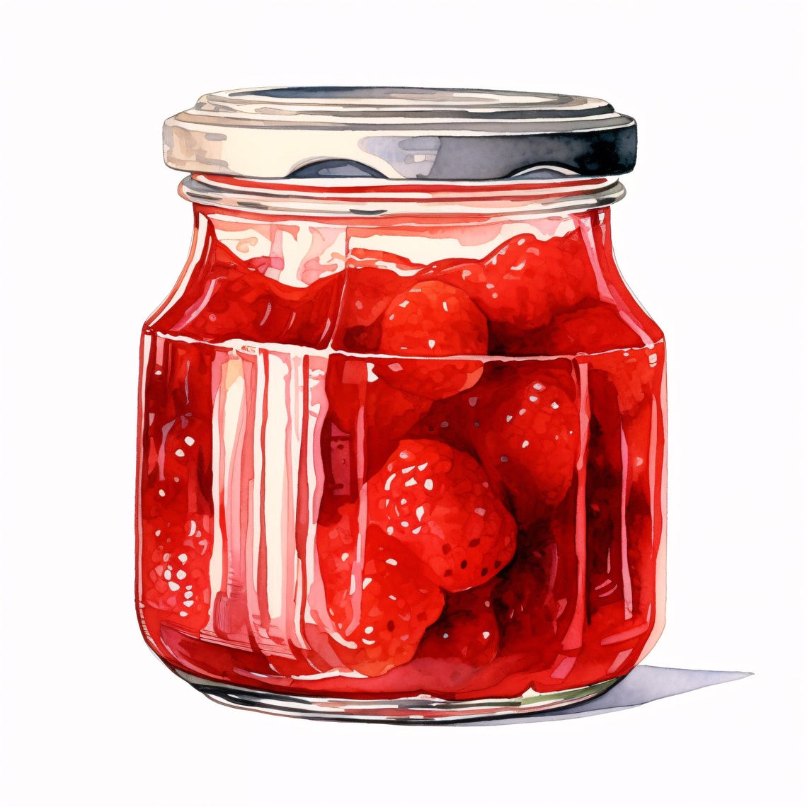 Strawberry Jam Clipart, Kitchen Food Images, 10 Watercolor Clip Art ...