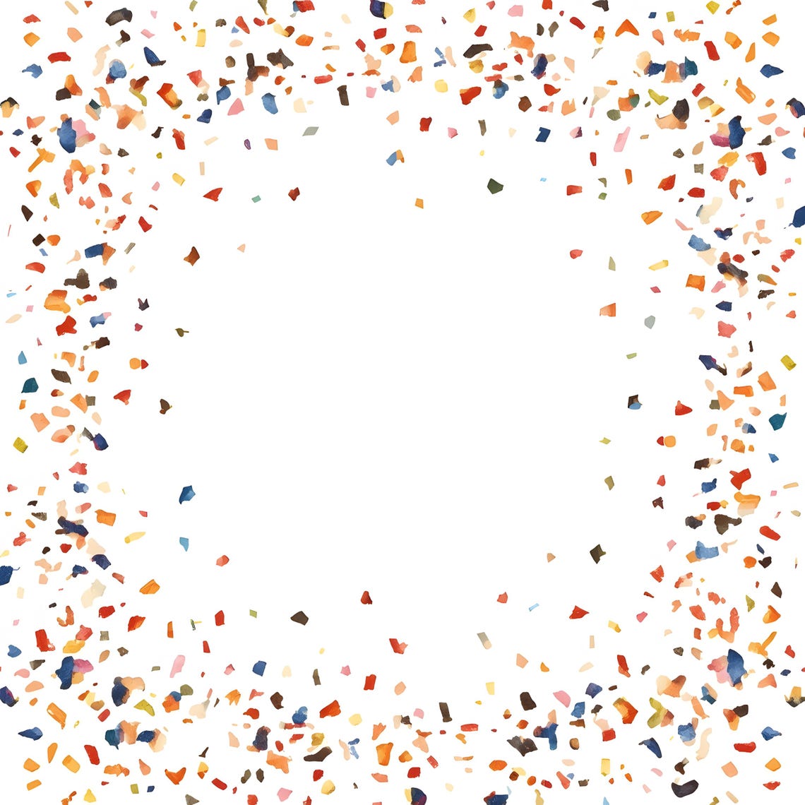 Confetti Frame Clipart, Party Border Images, 10 Watercolor Clip Art ...