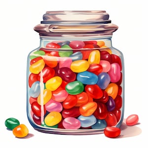 Jar With Candies Clipart, Candy Jars Images, 10 Watercolor Clip Art ...