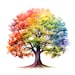 Rainbow Tree Clipart, Colorful Tree Images, 10 Watercolor Clip Art ...