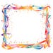 Watercolor Confetti Frame Clipart: Colorful Border Images (jpgs) - Etsy