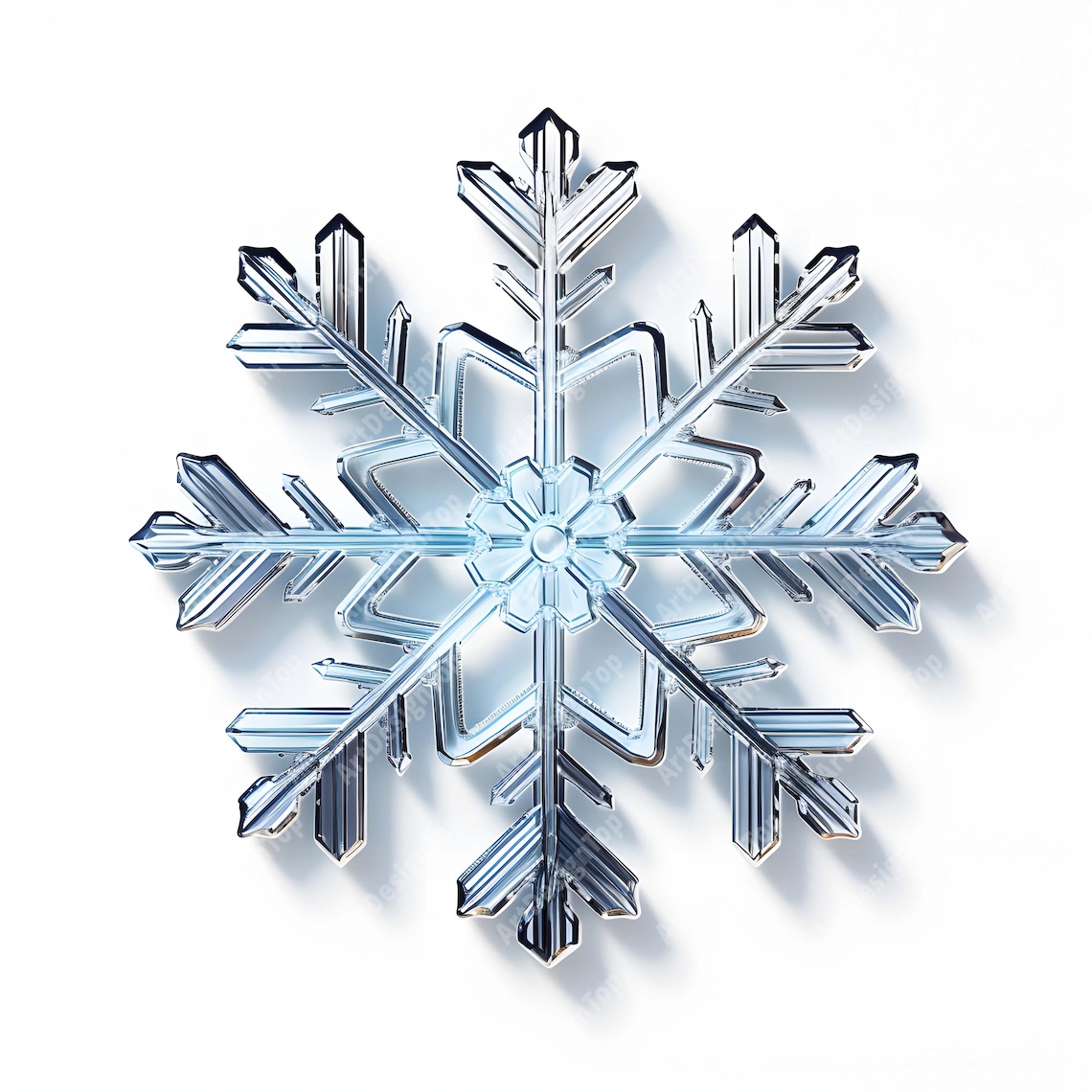 Watercolor Snowflake Clipart: Christmas Snow Flakes, Printable Jpgs ...