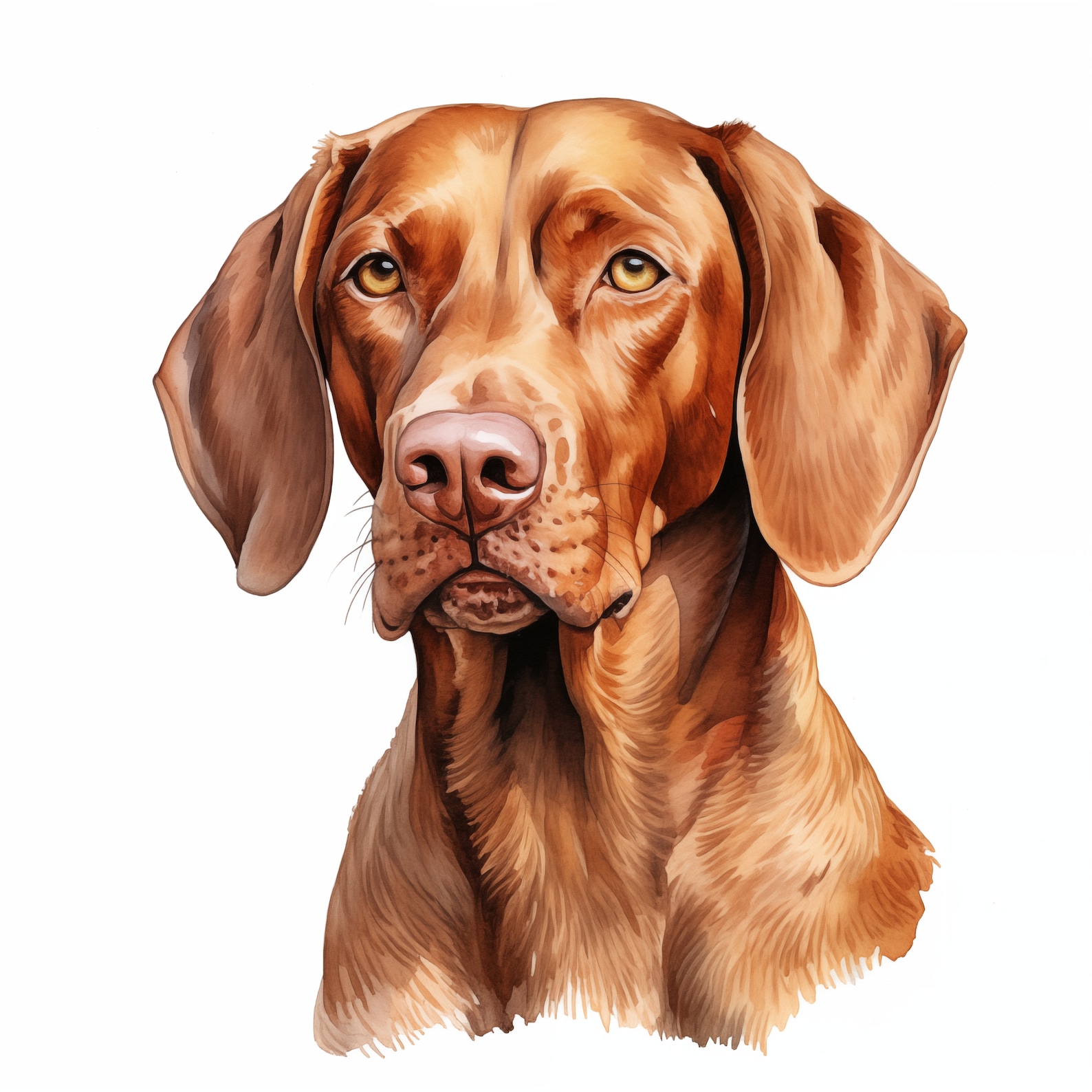 10 Hungarian Vizsla Dog Clipart, Vizsla Dog JPG, Watercolor Clipart ...
