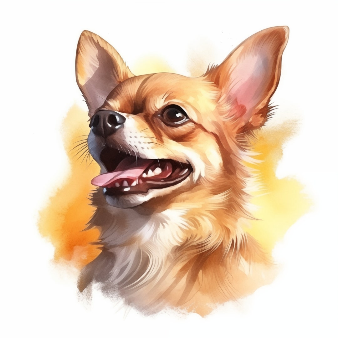 Chihuahua Clipart, Chihuahua Dog Images, 10 Watercolor Clip Art ...