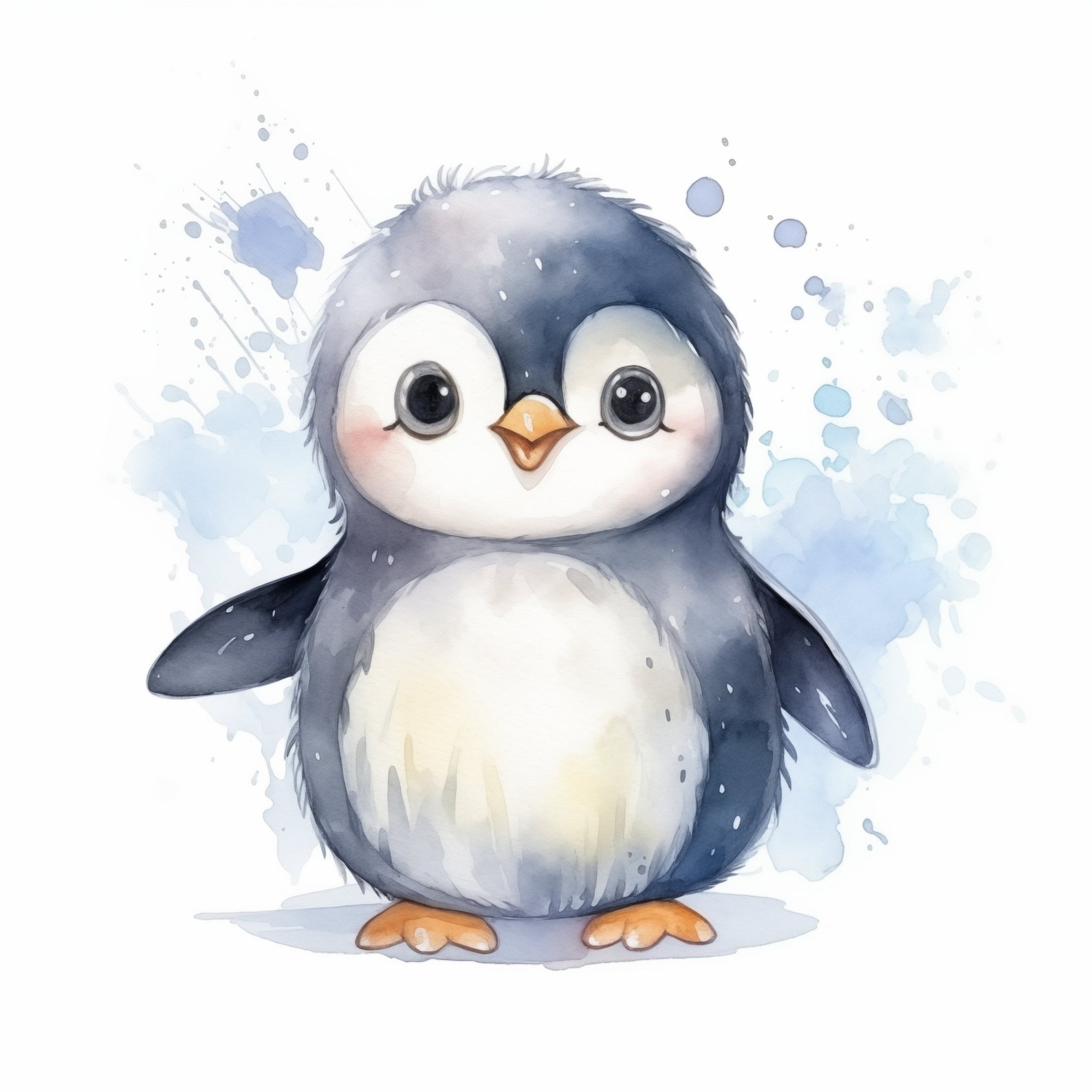 Penguin Clipart, Cute Penguins Images, 10 Watercolor Clip Art ...