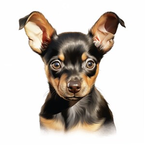English Toy Terrier Dog Clipart, Puppy Dog Images, 10 Watercolor Clip ...
