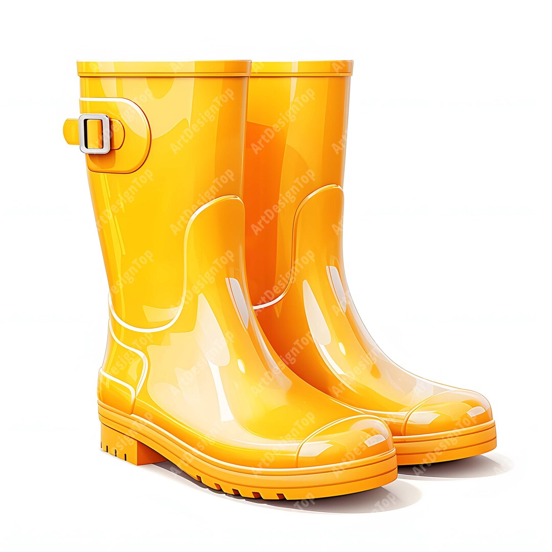 Rain Boots Clipart, Garden Rubber Boots Images, 10 Watercolor Clip Art ...