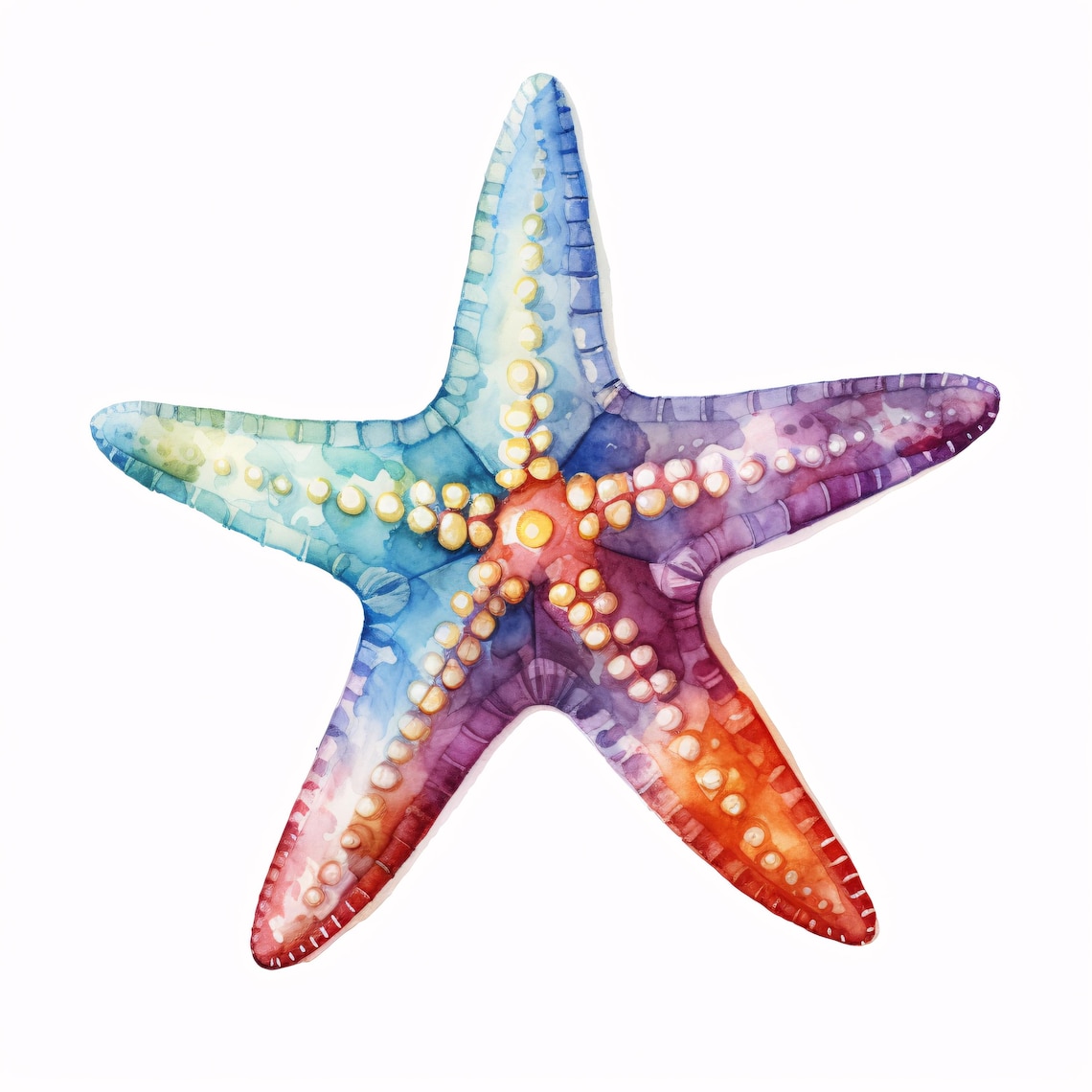 Starfish Clipart, Ocean Sea Life Images, 10 Watercolor Clip Art ...