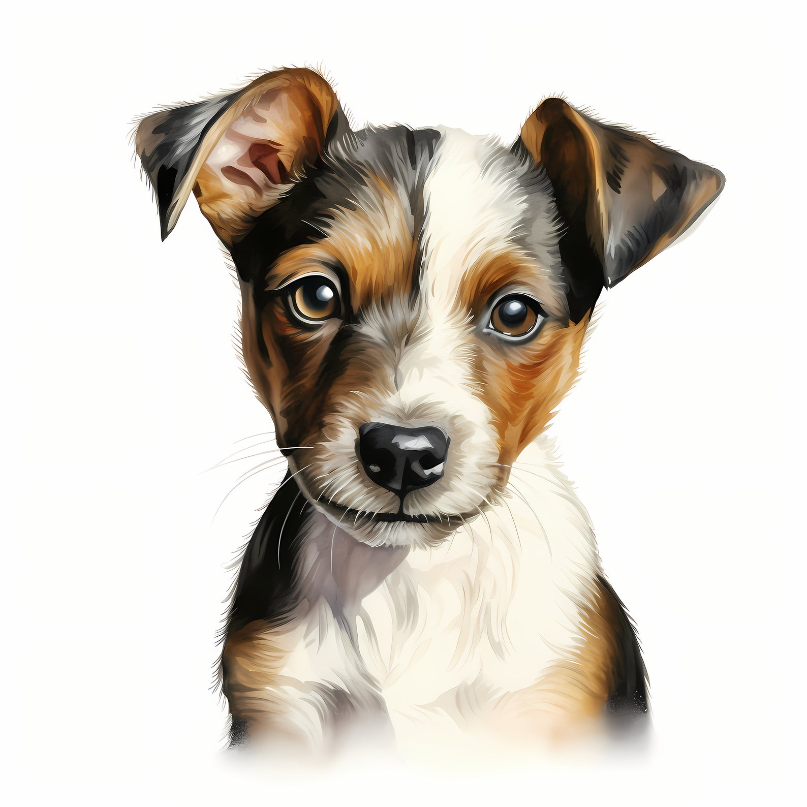 Tenterfield Terrier Dog Clipart, Puppy Dog Images, 10 Watercolor Clip ...