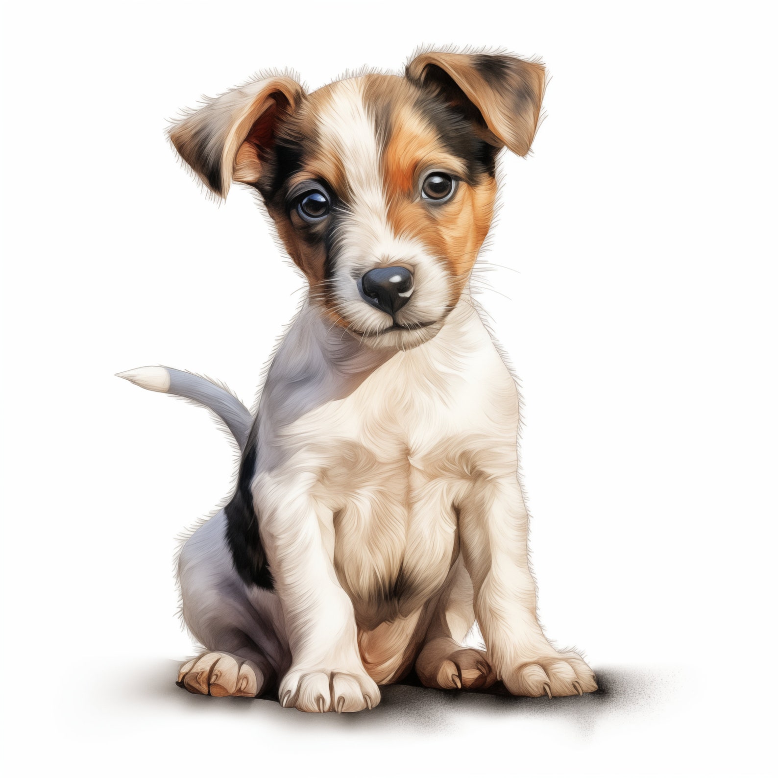 Jack Russell Terrier Clipart, Russell Terrier Images, 10 Watercolor Clip Art, Printable Jpgs ...