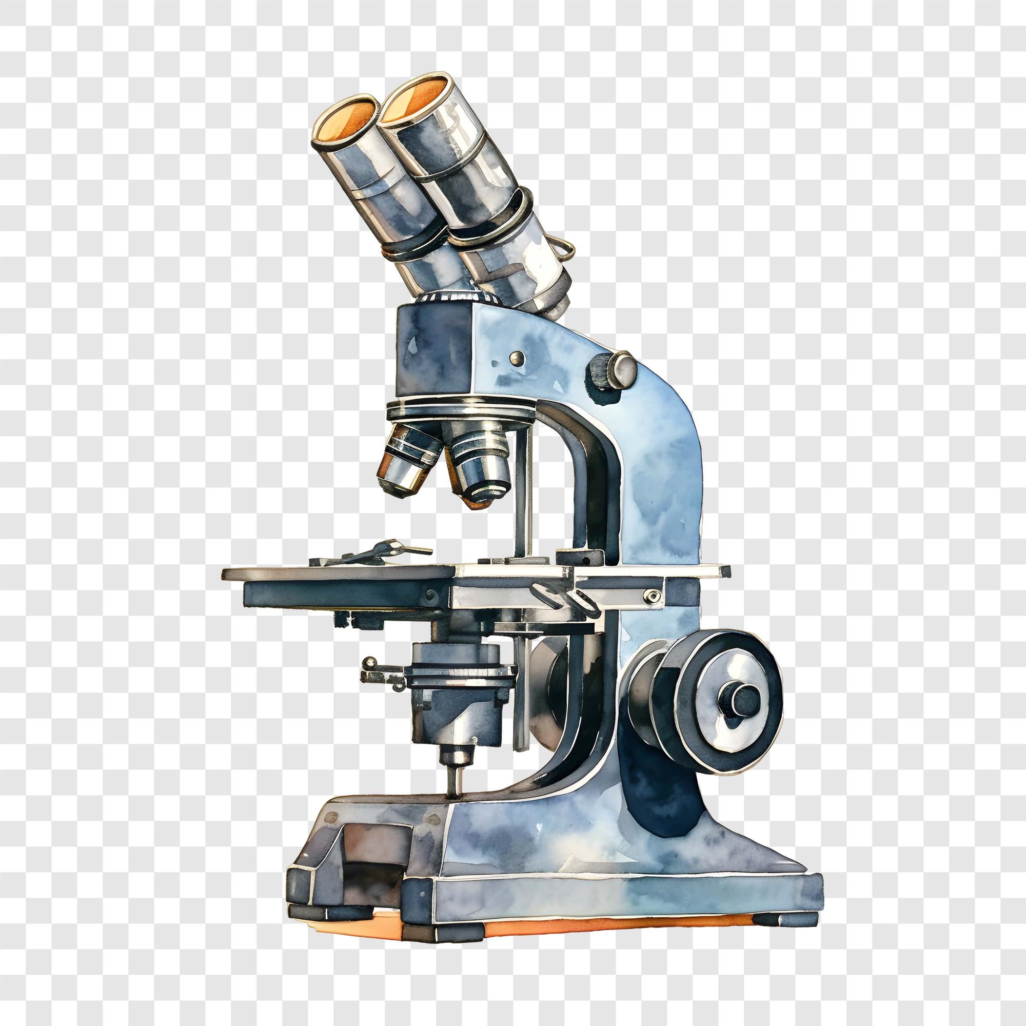 10 PNG Microscope Clipart, Science Lab Equipment Images, Watercolor ...