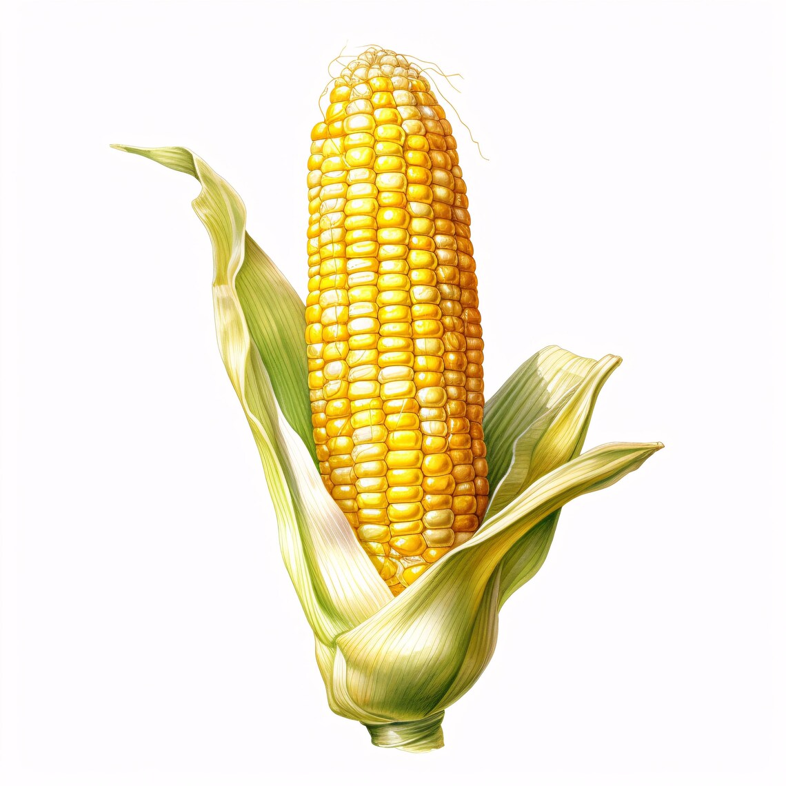 Corn Cob Clipart, Yellow Maize Images, 10 Watercolor Clip Art ...
