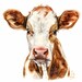 Farm Cow Clipart, Dairy Cows Images, 10 Watercolor Clip Art, Printable ...