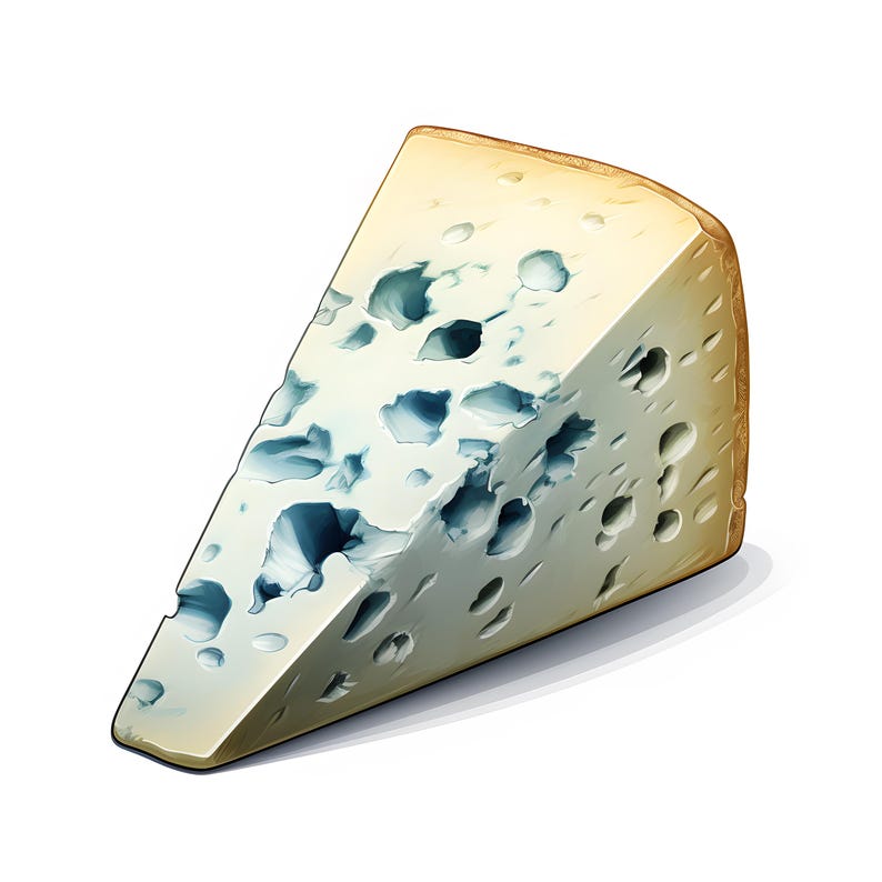 Blue Cheese Watercolor Clipart: French Cheese Images (jpgs, Commercial ...